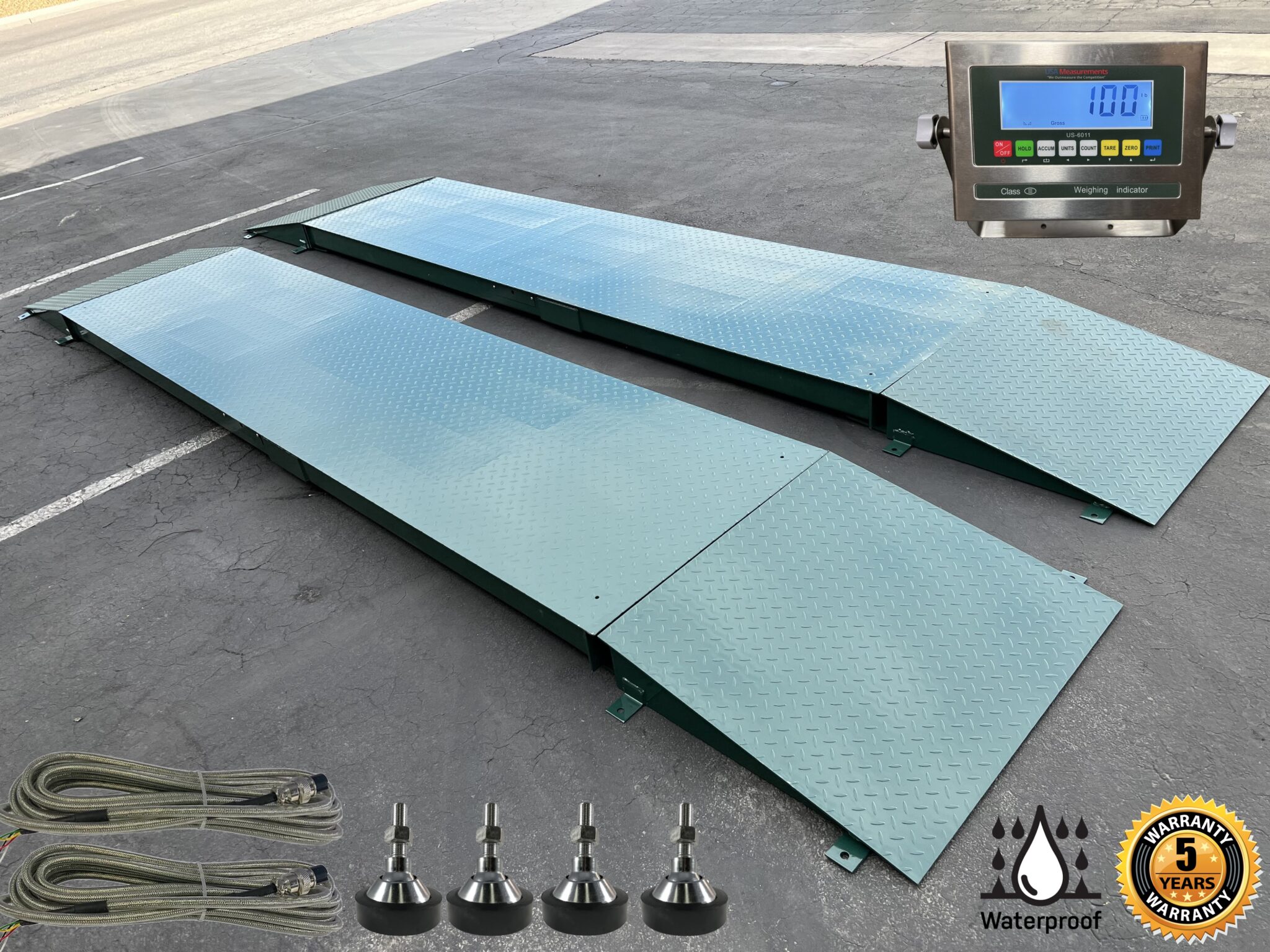 US-AX1030-80K Axle Scale 80,000 lb (US-6011SS Indicator) - USA Measurements