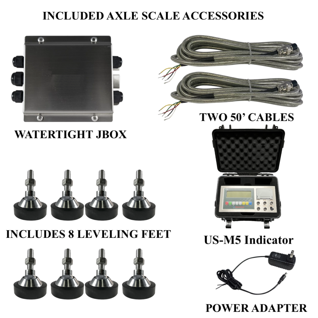 US-AX1030-80K Axle Scale 80,000 lb (M5, Thermal Printer, & Scoreboard ...