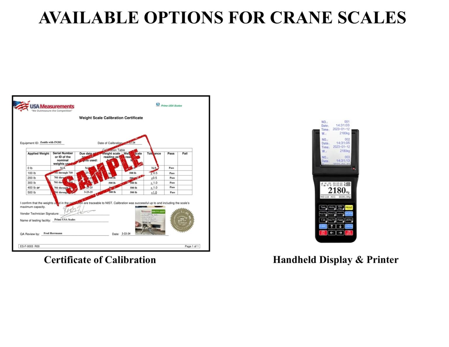 10,000 lb Crane Scale with 4 inch Scoreboard | US-BLW-10K