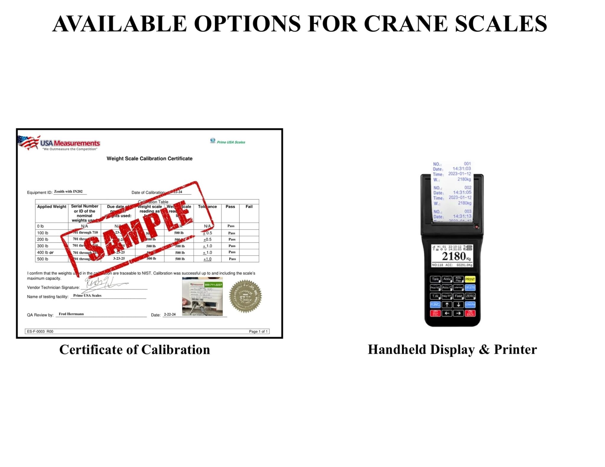 20,000 lb Crane Scale with 3 inch Scoreboard | US-BLW-20K