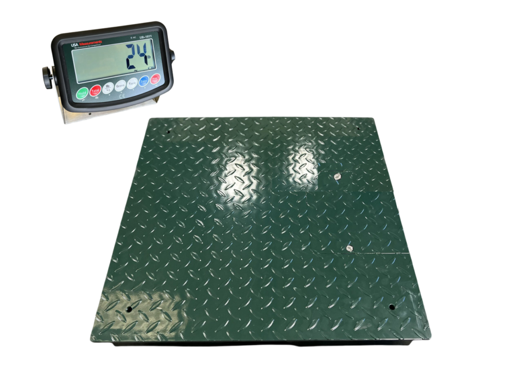 US-E2424 "Etek" 2x2 Floor Scale (10,000 lb x 1 lb) - USA Measurements